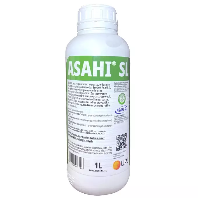 Asahi SL 1l UPL biostymulator z grupy nitrofenoli, wzrost wielkości plonu oraz parametrów ...