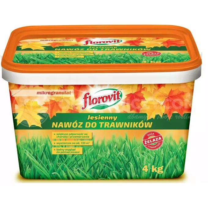 Nawóz jesienny do trawników 4kg FLOROVIT INCO (wiadro) ładny wygląd do późnej jesieni, większa ...