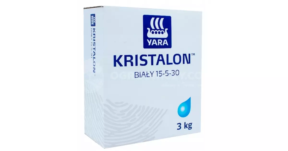 Kristalon Biały 15-5-30 3kg YARA nawóz NPK z mikroskładnikami, kompleksowe odżywienie, wzrost i ...